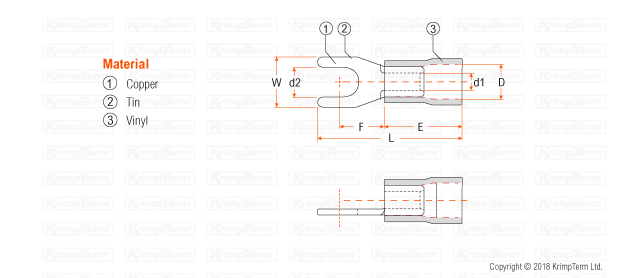 Krimpterm - Product - Cable Termination - Terminals - Fork Terminals