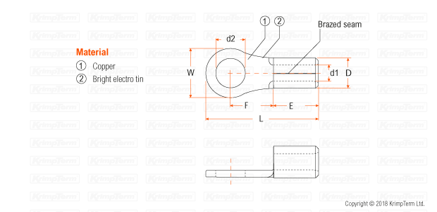 Krimpterm - Product - Cable Termination - Open End Uninsulated Terminals