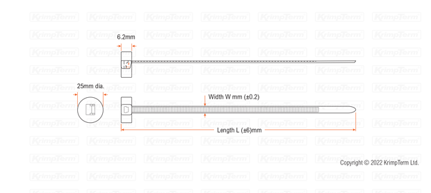 Krimpterm - Product - Cable Ties and Fixings - Button Head Cable Ties